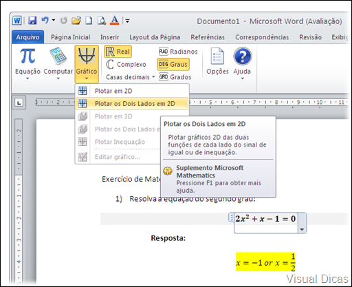Como resolver cálculos matemáticos no Word – ótimo para alunos e ...